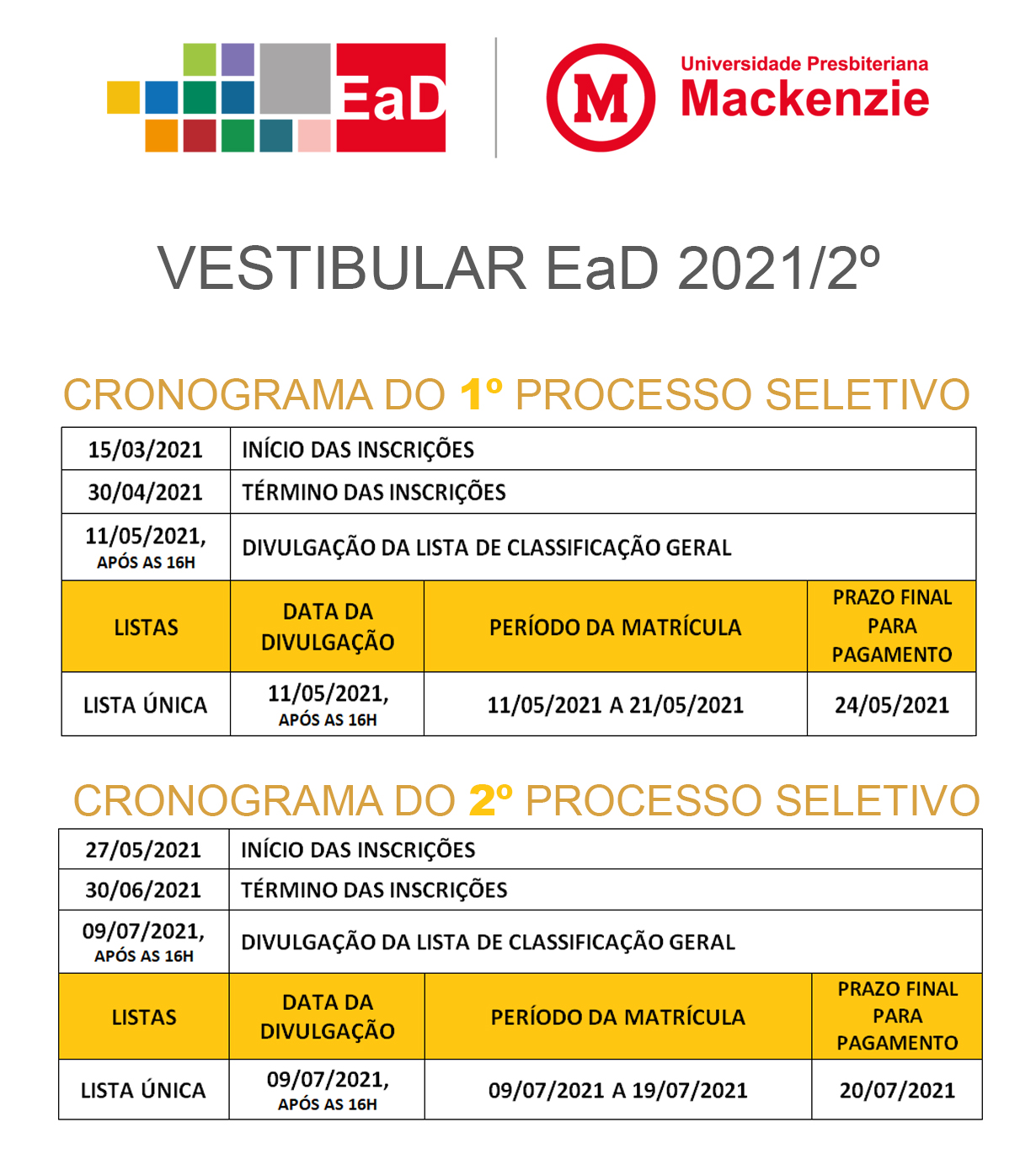 Universidade - EaD | EaD Educação a Distância - Mackenzie