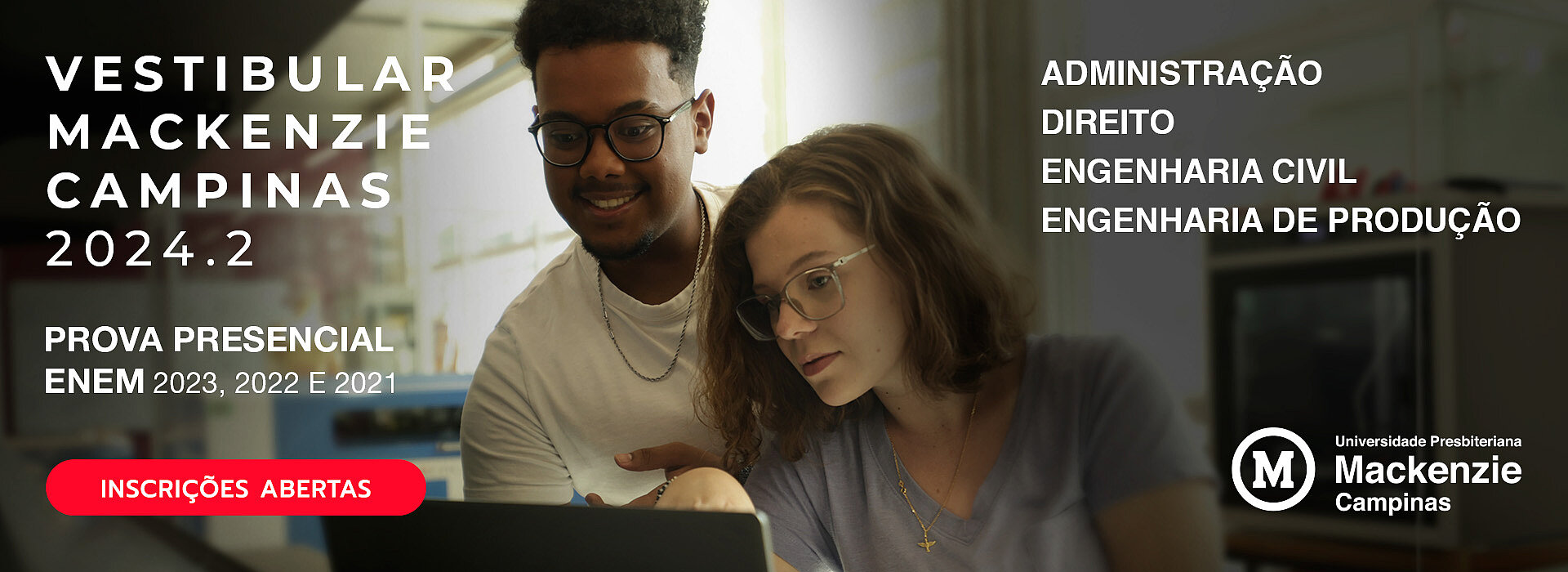 inscreva se para o vestibular mackenzie campinas 2024 . 2 processo seletivo também aceita notas ...